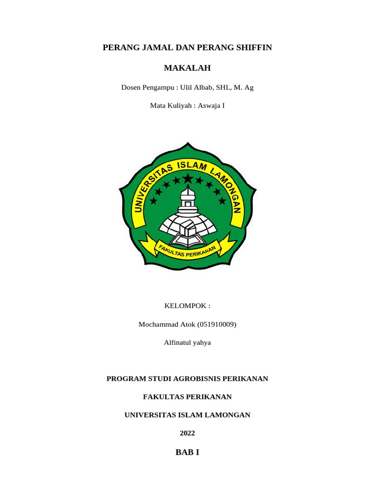 Sejarah Perang Jamal dan Shiffin | PDF