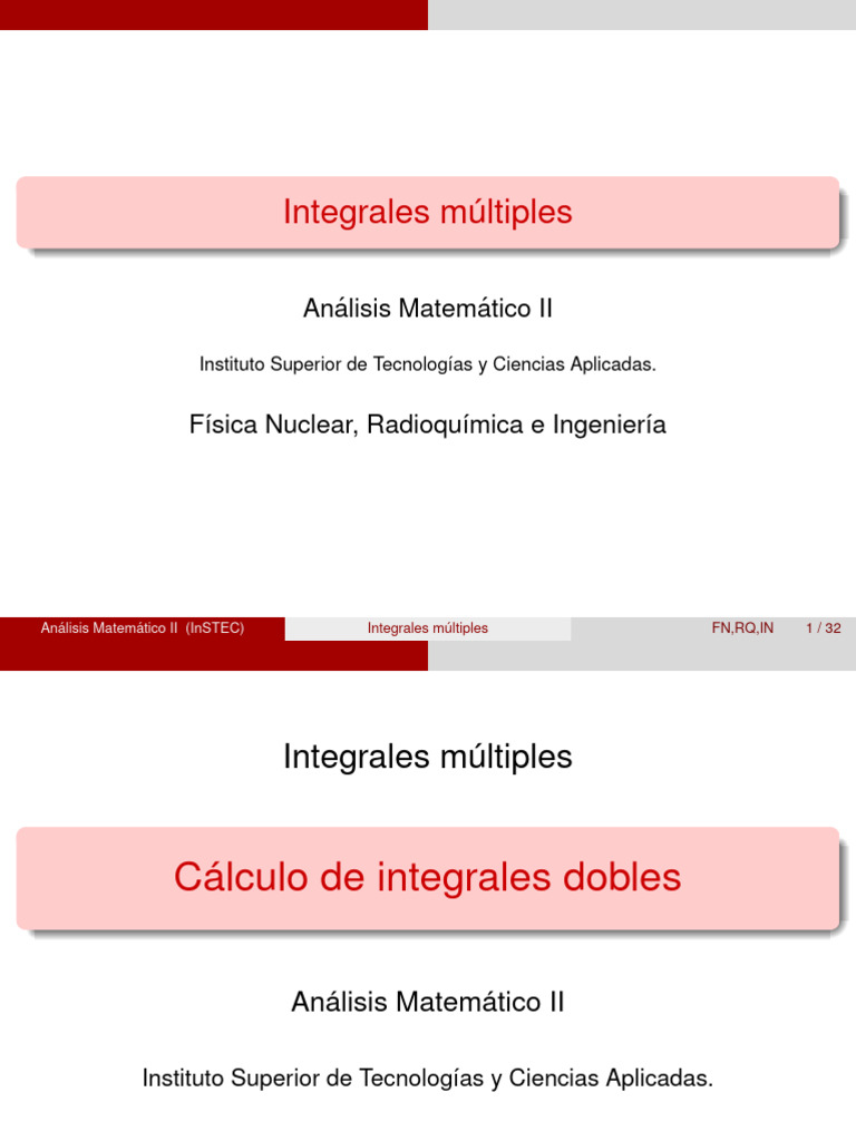 Cálculo de Integrales Dobles | PDF | Integral | Cálculo