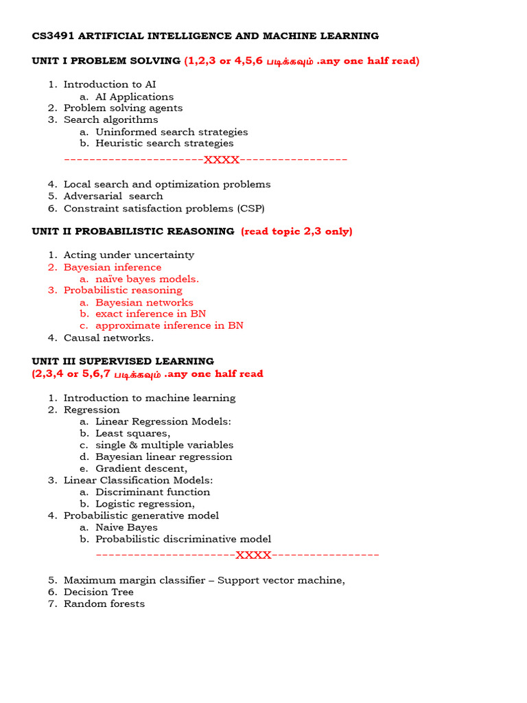 CS3491 AIML Exam Important Questions | PDF
