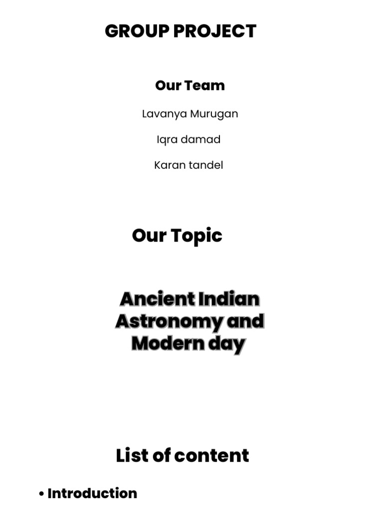 Slidesgo Exploring The Legacy of Ancient Indian Astronomy Bridging The ...