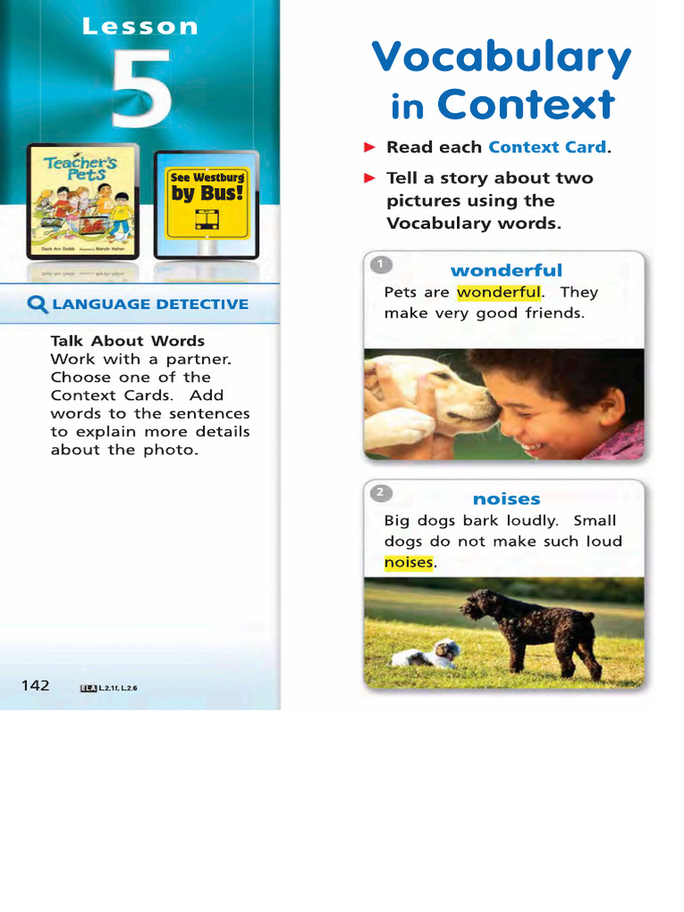 Lesson 5 - Teacher's Pets | PDF