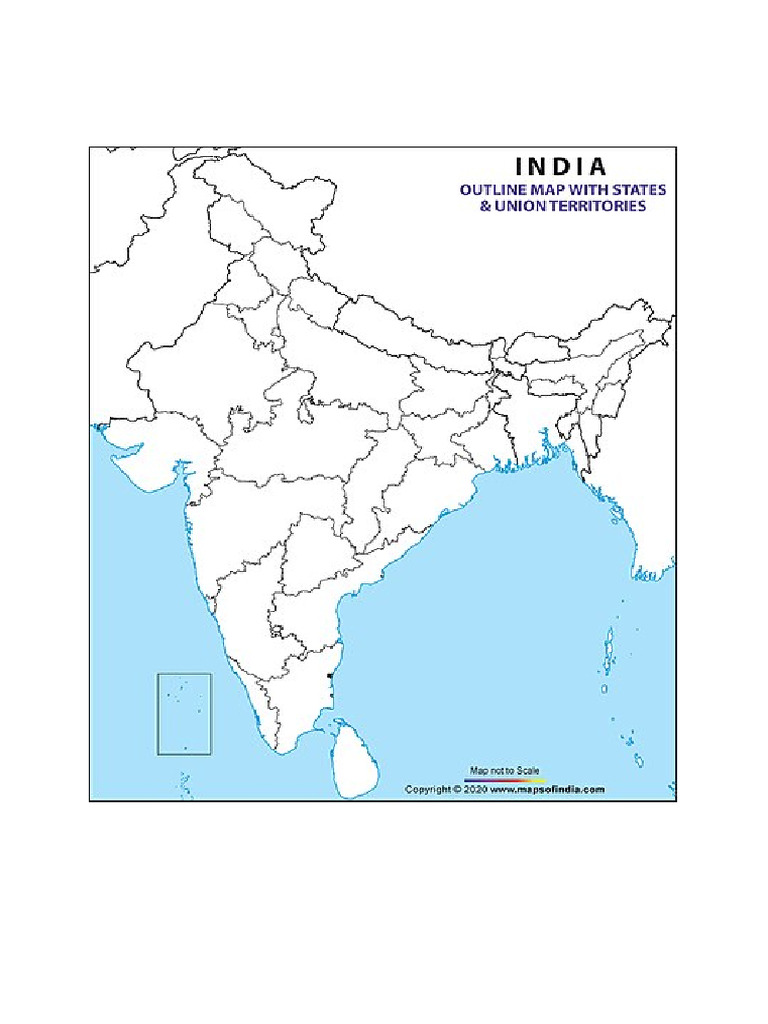 India Printable Political Map | PDF
