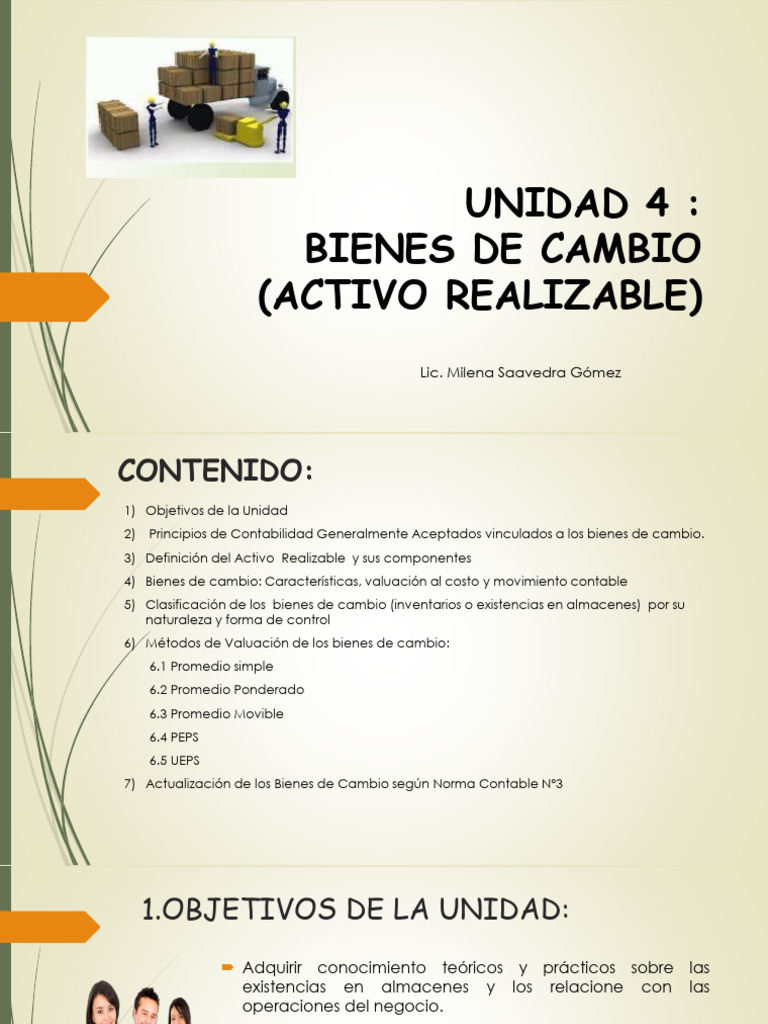 Uni 4 Bienes de Cambio | PDF | Costo | Bienes
