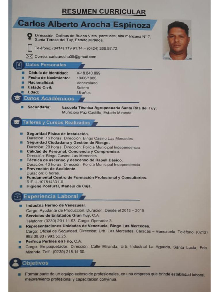 Currículum Carlos | PDF