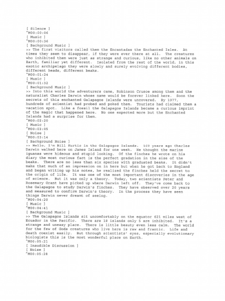 What Darwin Never Saw Script | PDF