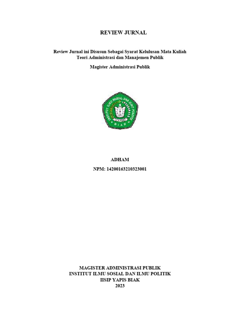Review Jurnal Oleh Adham | PDF