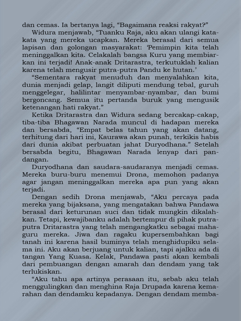 Nyoman S Pendit Mahabharata Part - 37 | PDF