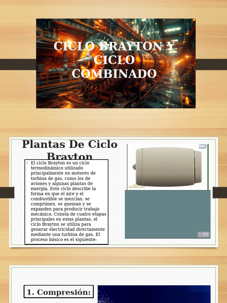 Ciclo Brayton y Ciclo Combinado | PDF | Turbina | Conversión de energía