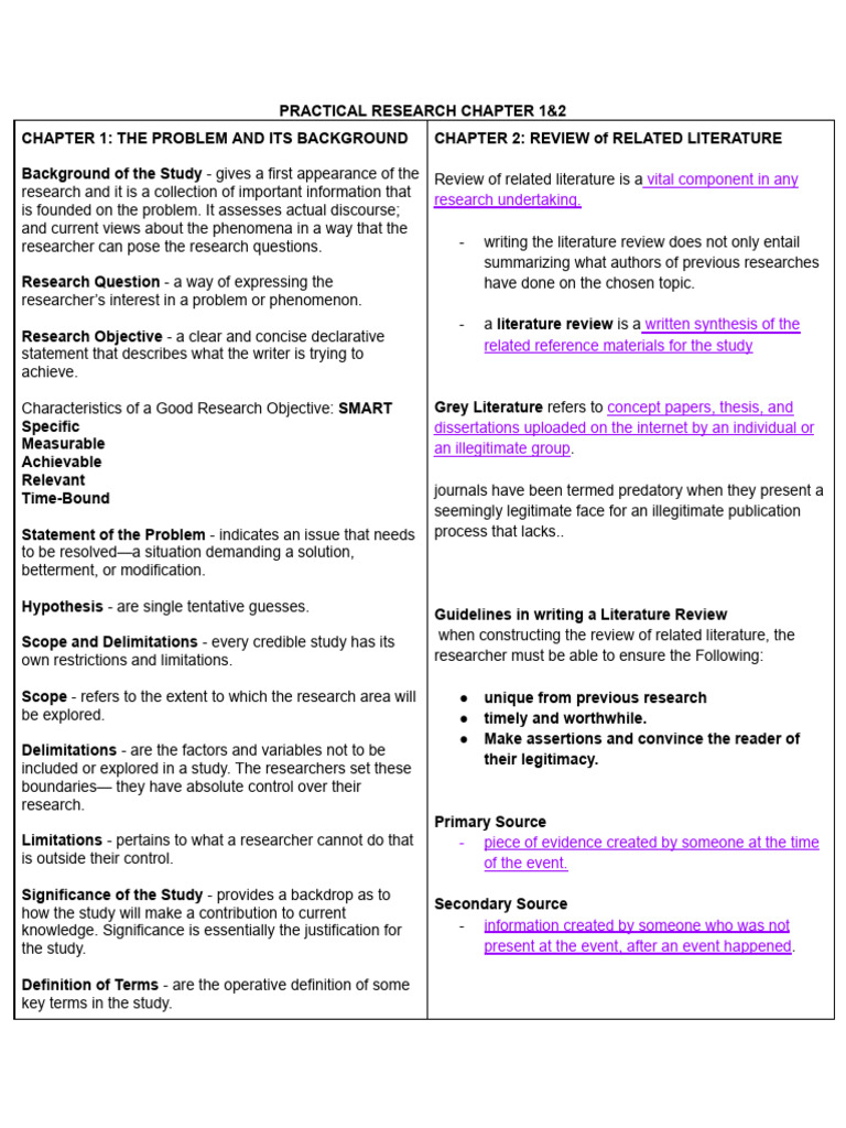 Practical Research Chapter 1 & 2 | PDF | Sampling (Statistics) | Survey ...