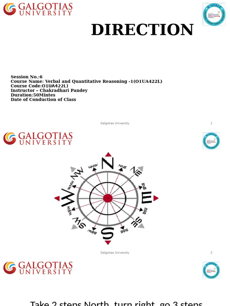 Direction Sense Problem Solving Guide | PDF | Shadow