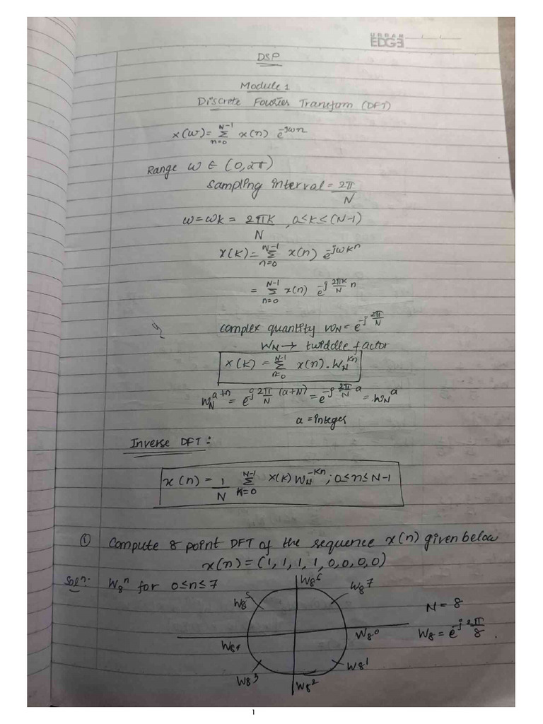 DSP Mod 1 (q1-7) | PDF