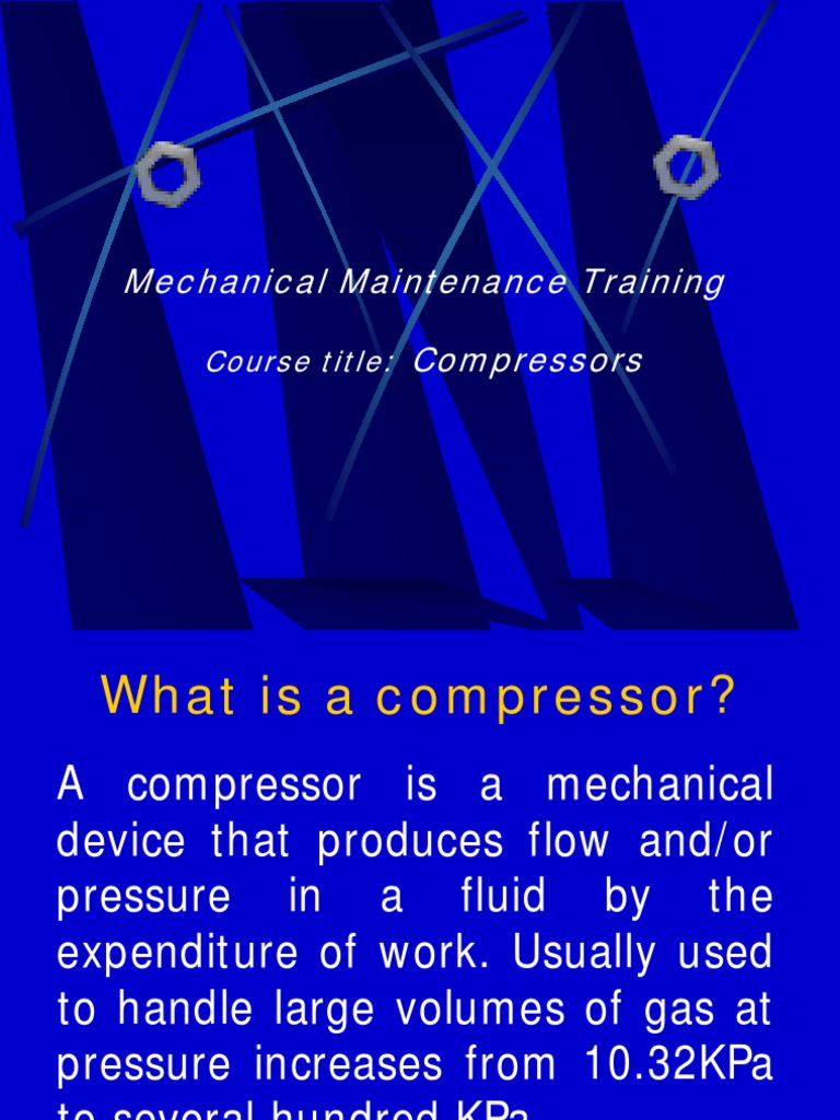 Compressor Training Module | PDF | Gas Compressor | Piston