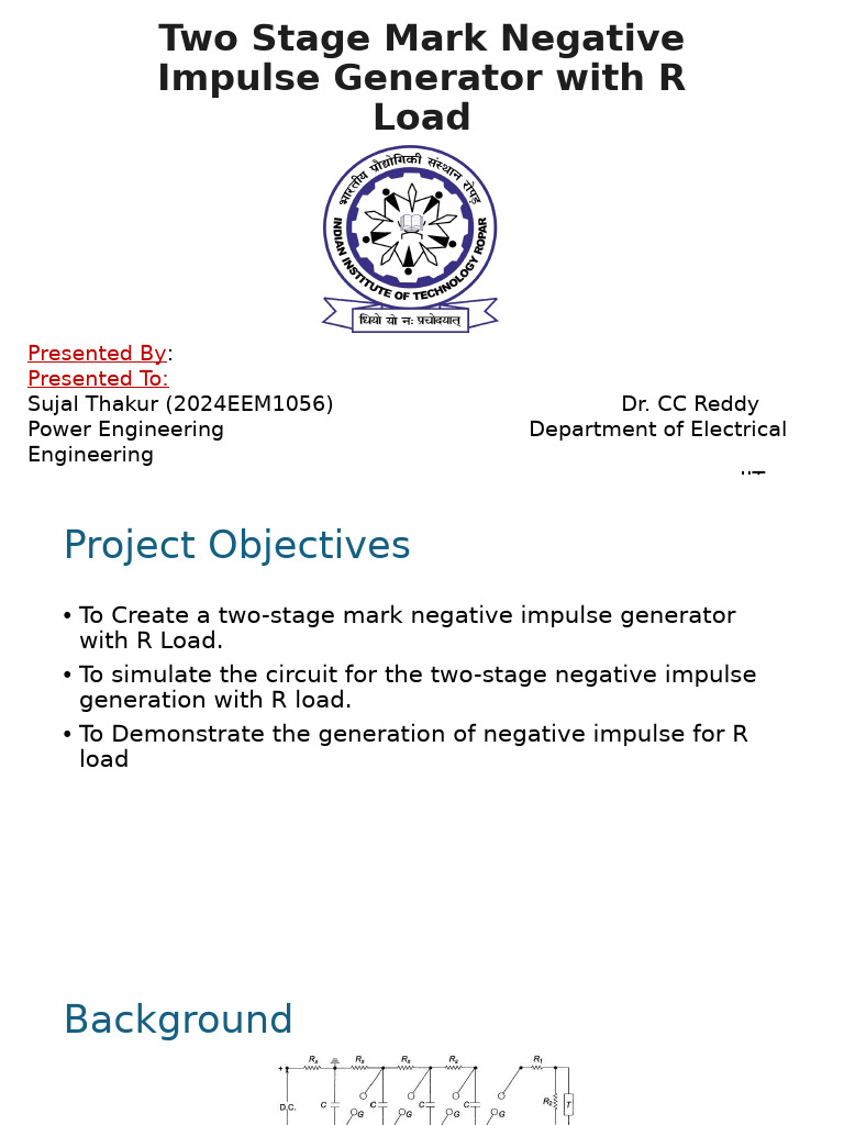 Two Stage Negative Mark Impulse Generator | PDF