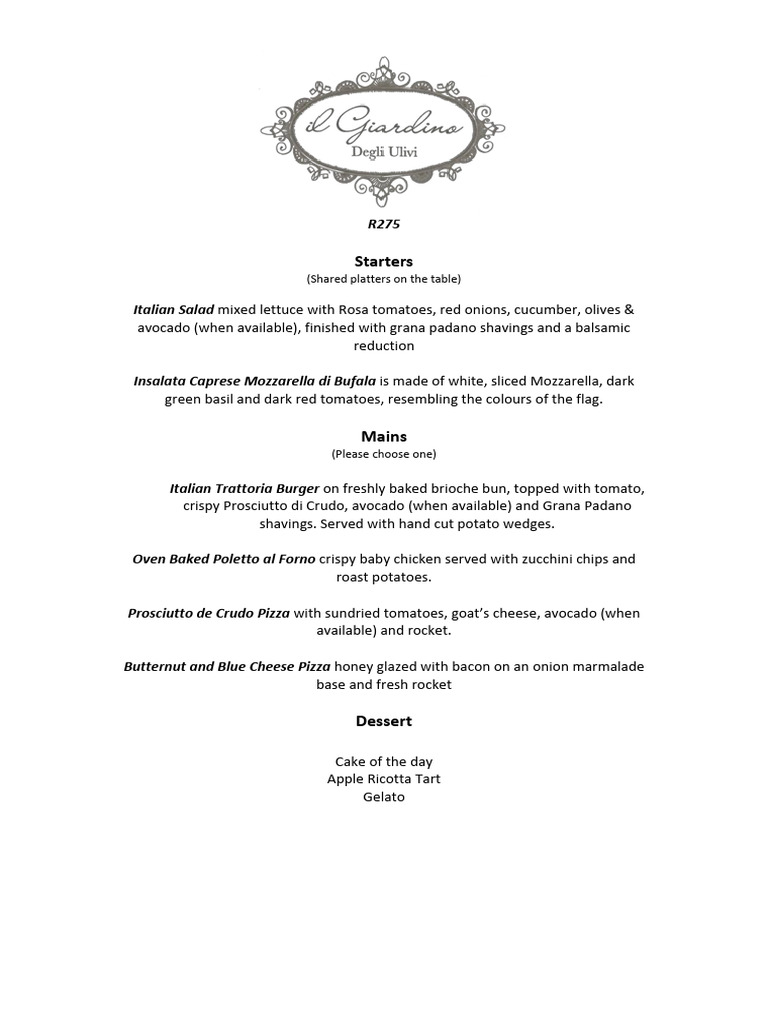 Set Menu | PDF
