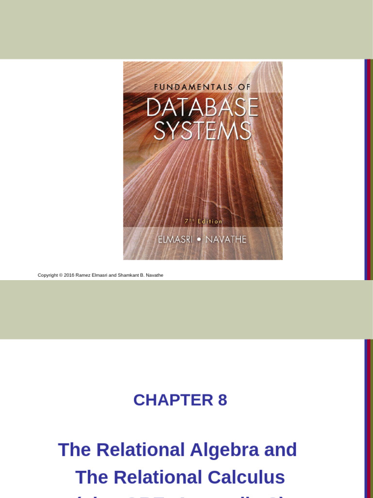 Chapter08 RA Only Database | PDF | Relational Model | Mathematics
