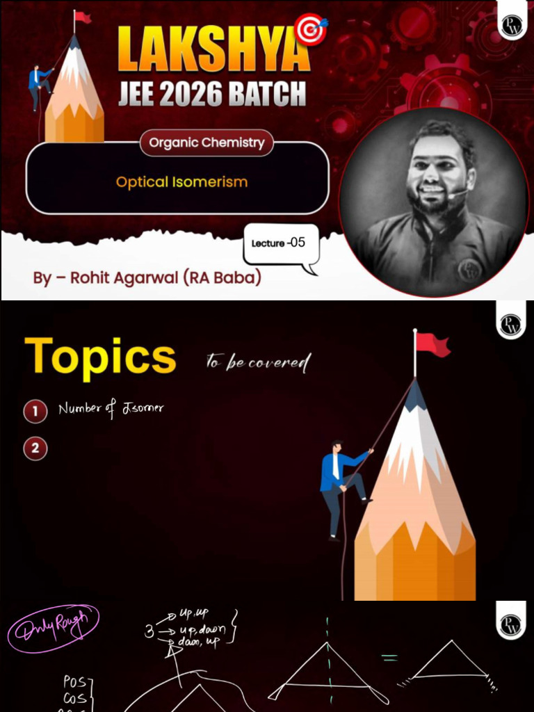 Optical Isomerism 05 - Class Notes - Lakshya JEE 2026 | PDF