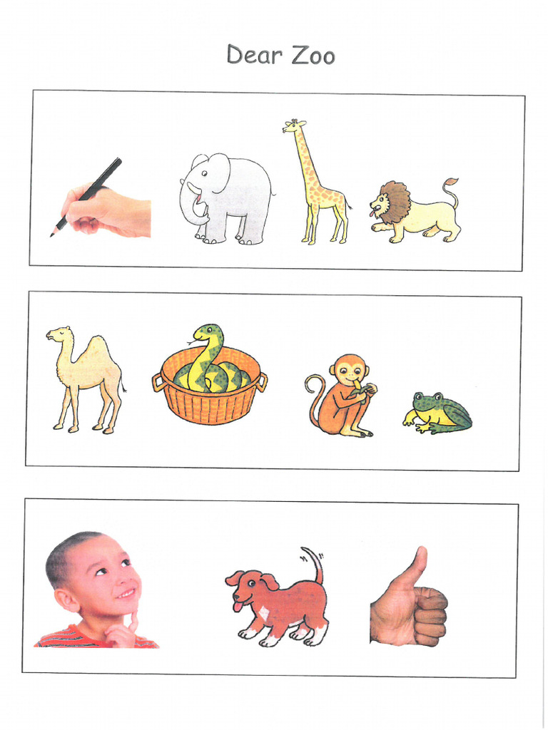 Dear Zoo Story Map With Words | PDF