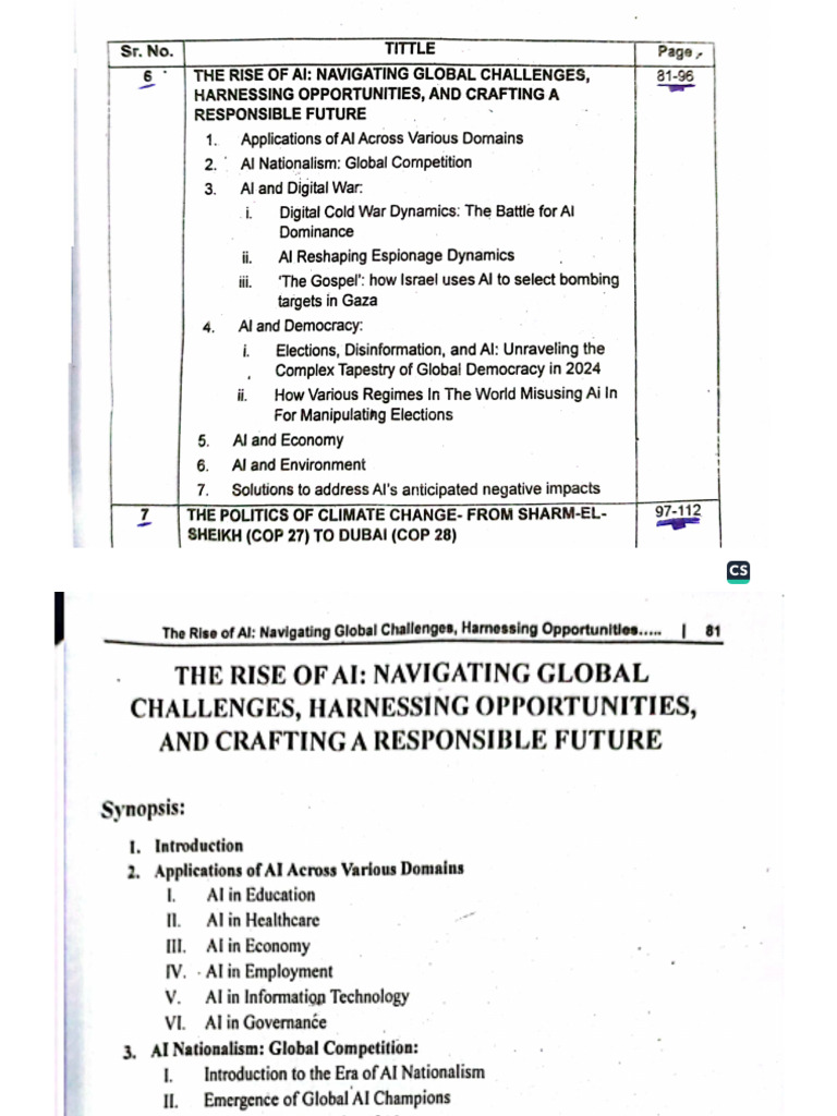 AI.. Current Affairs Book | PDF