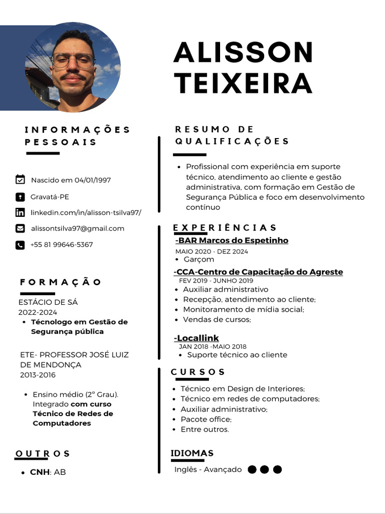 Currículo Alisson Teixeira | PDF
