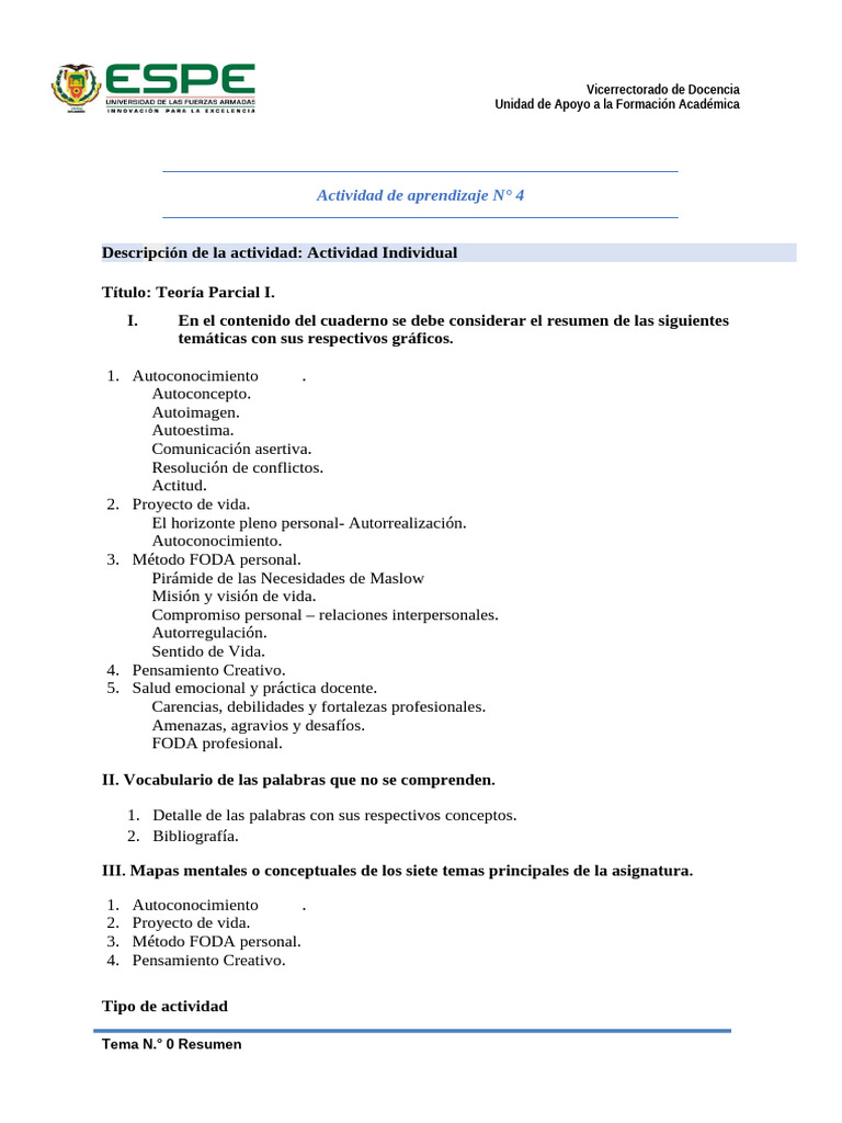 Actividad 4 Individual Cuaderno FP | PDF | Enseñando | Aprendizaje