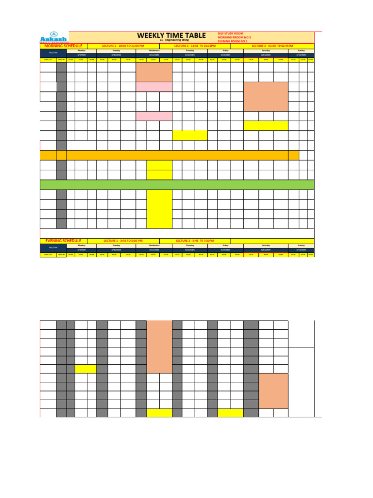 Updated Time Table 12.06.2025 | PDF