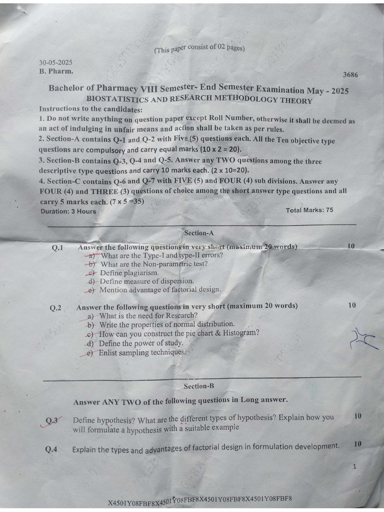 8th Sem Paper 2025 | PDF