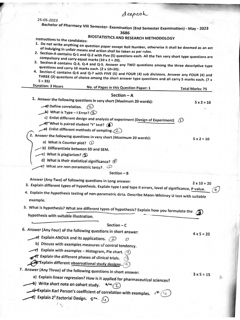8th Sem Q Paper | PDF