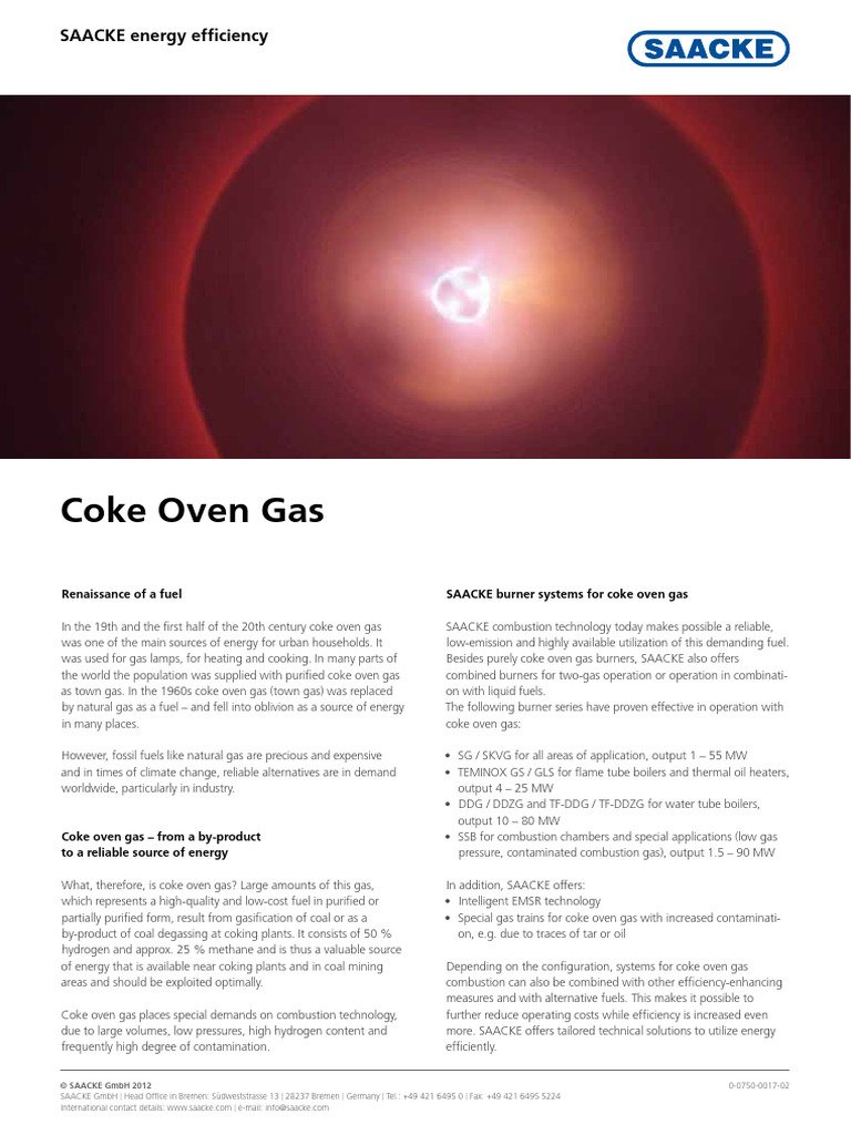 Efficient Utilization of Coke Oven Gas | PDF | Natural Gas | Fuels