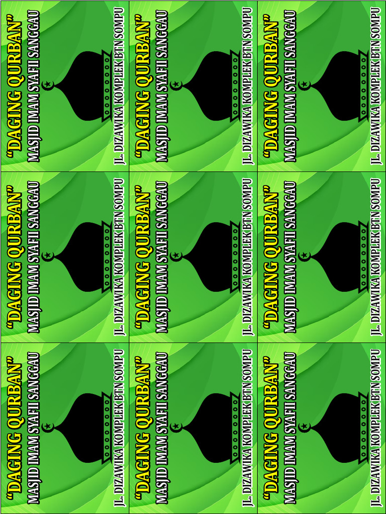 Sticker Kromo Daging Qurban - 11 Lembar | PDF