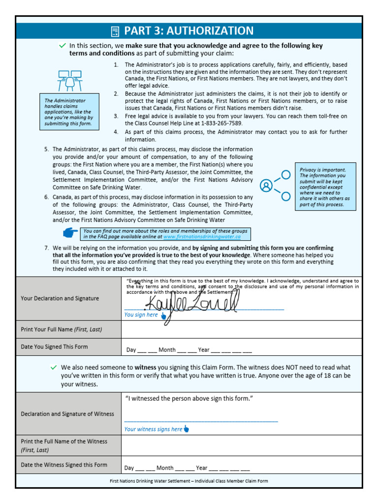 Individual Claim Form Authorization English | PDF