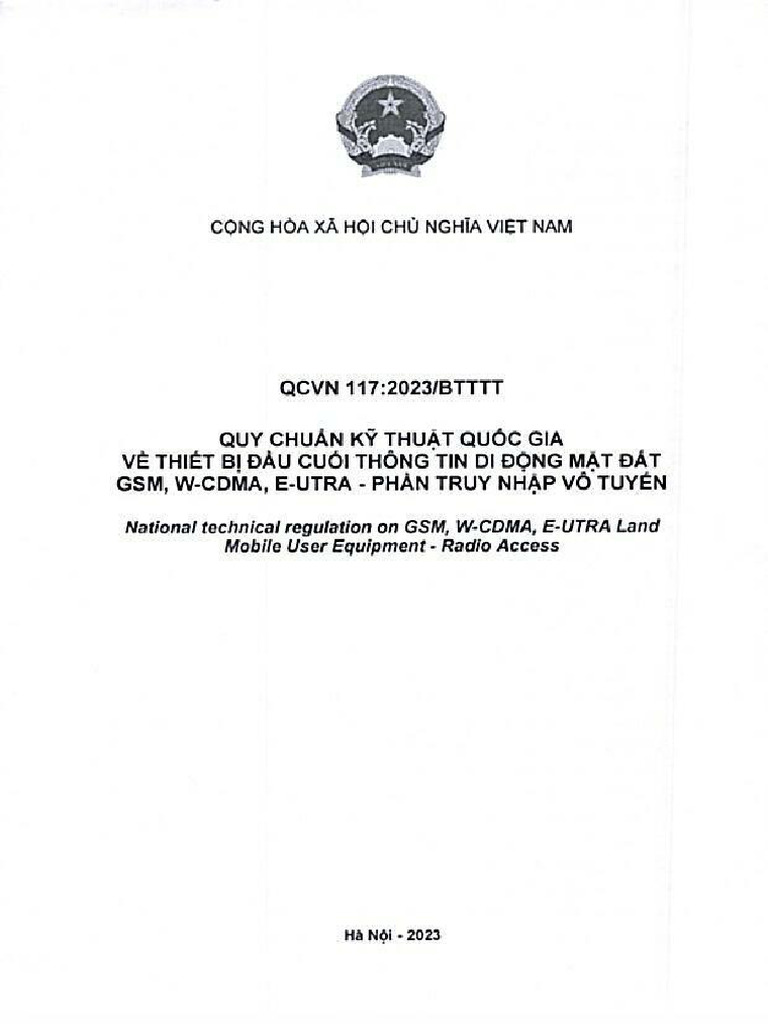 Quy chuẩn Việt Nam-QCVN 117 - 2023-BTTTT | PDF