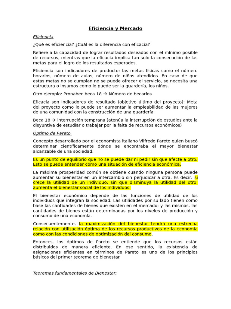 Repaso PC1 | PDF | Eficiencia de Pareto | Mercado (economía)