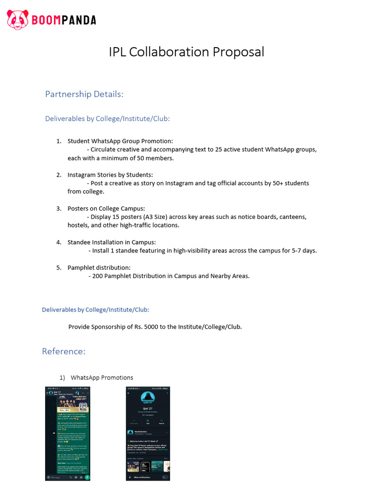 IPL Student Collaboration Proposal | PDF
