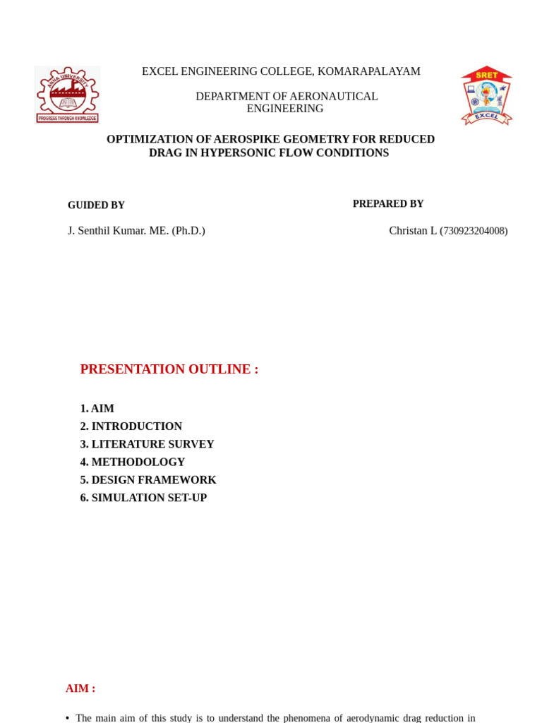 Optimization of Aerospike Geometry | PDF | Aerodynamics | Drag (Physics)