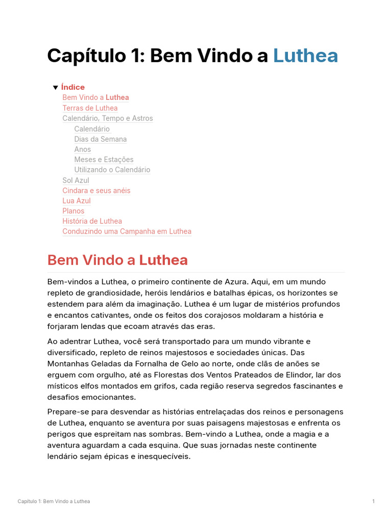 Lendas e Mitos Do Primeiro Continente de Azura Luthea | PDF | Império ...