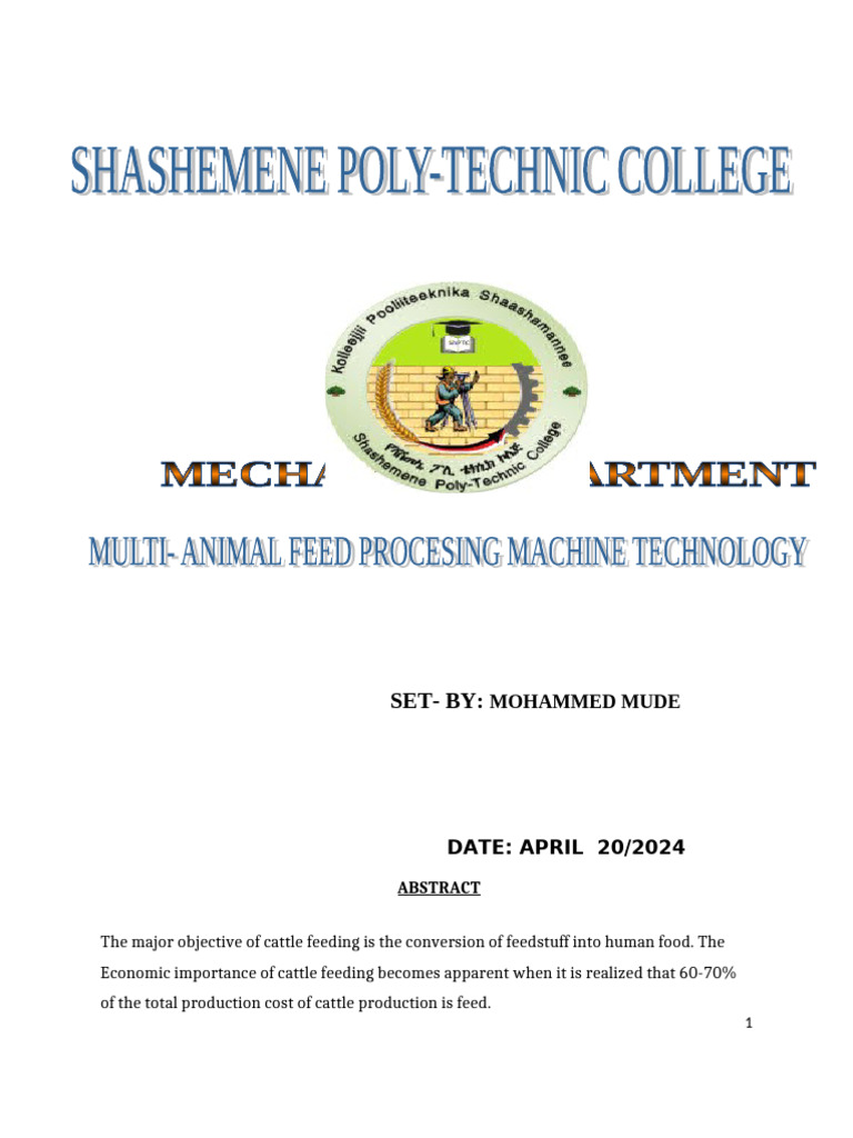 Multi-Purpose Animal Feed | PDF | Electrical Connector | Agriculture