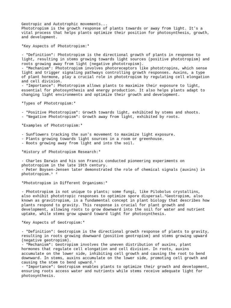 Geotropic and a-WPS Office | PDF | Root | Auxin