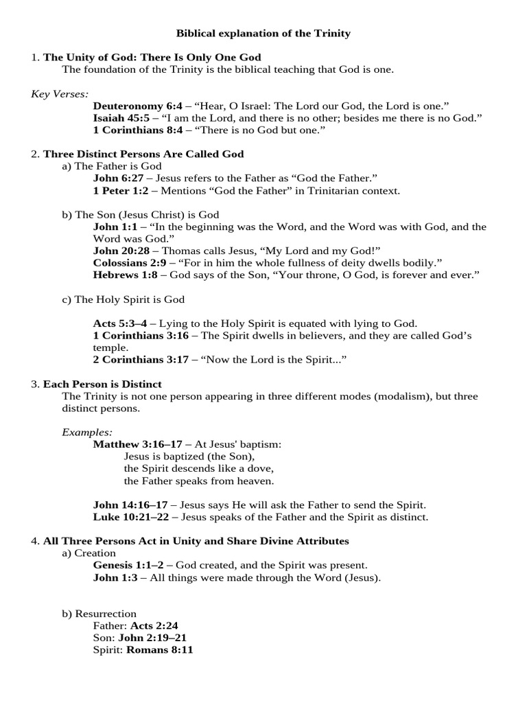 Understanding the Biblical Trinity | PDF | Trinity | God The Father