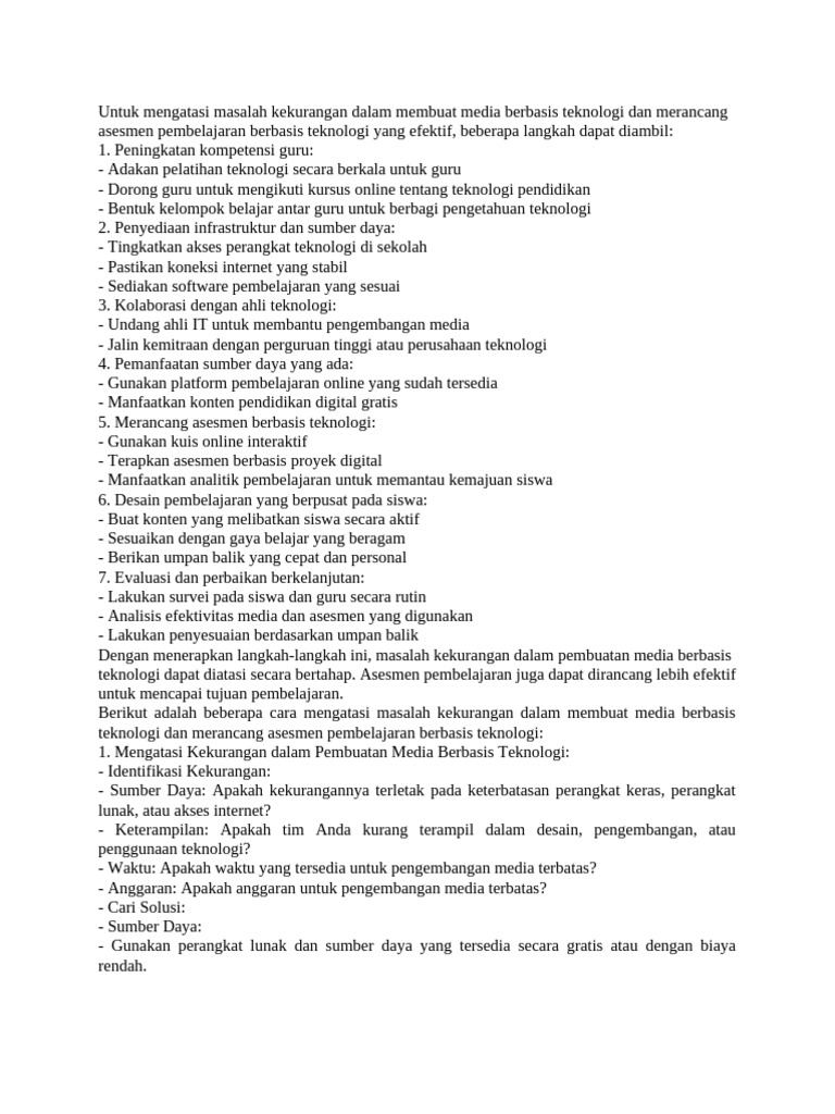 Merancang Asesmen PAUD Berbasis Teknologi | PDF