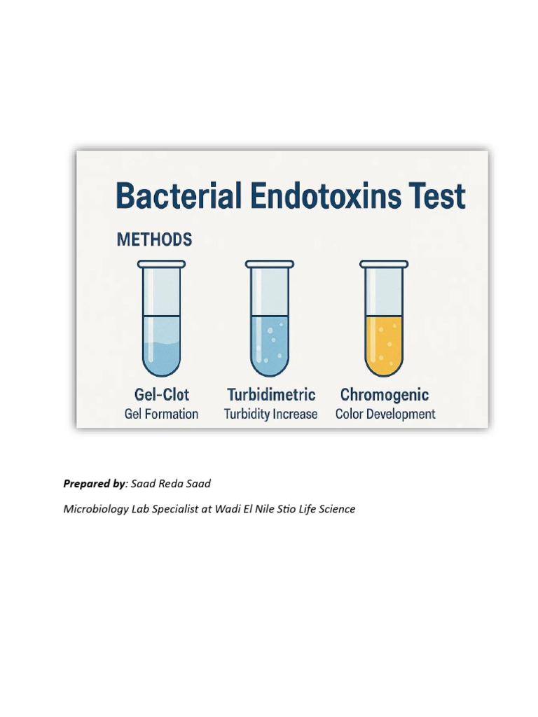 Overview About Bacterial Endotoxin Test in Pharmaceutical | PDF ...