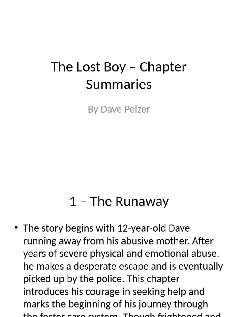 The Lost Boy: Chapter Summaries | PDF | Foster Care | Social Psychology