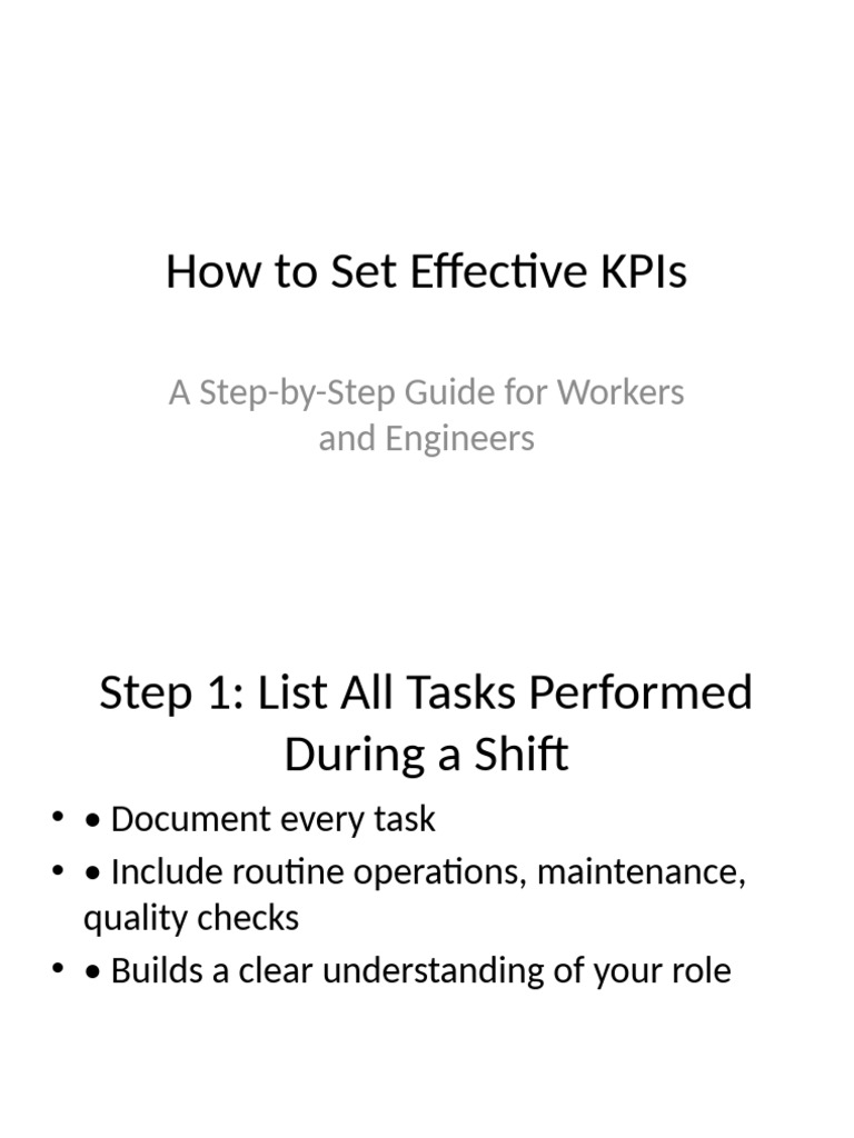 Effective KPI Setting Guide | PDF