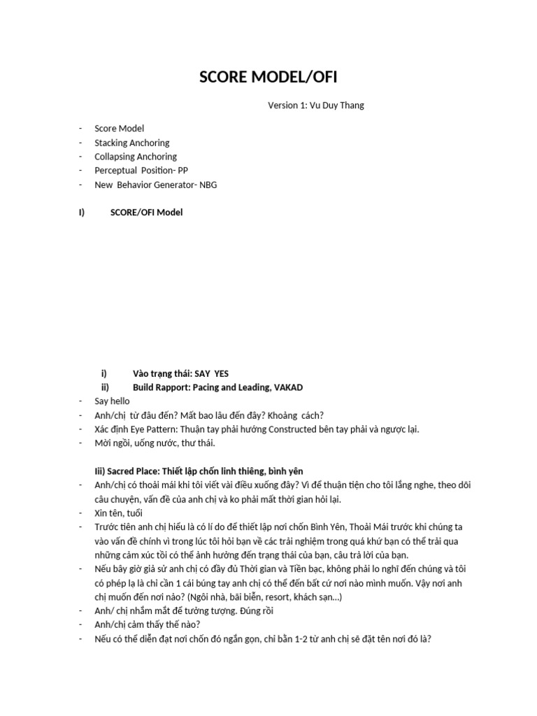 Score Model Ofi | PDF
