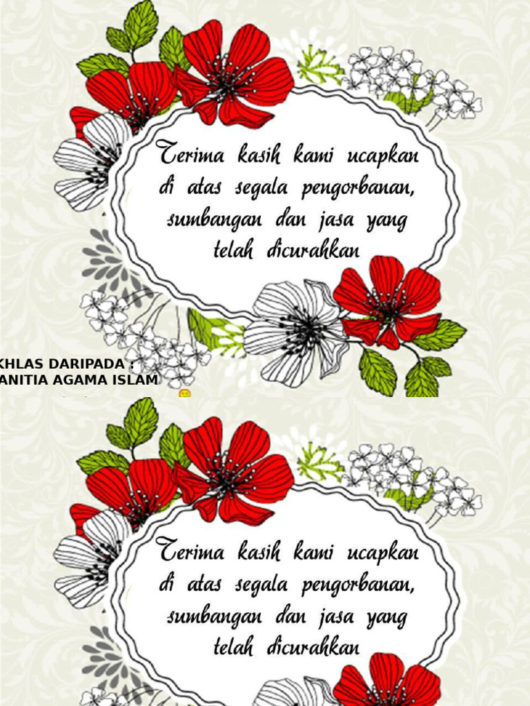 Kad Hadiah Perpisahan | PDF