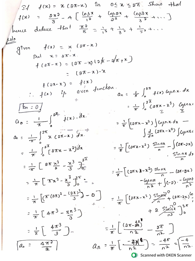 Fourier Series Assignment Solution | PDF