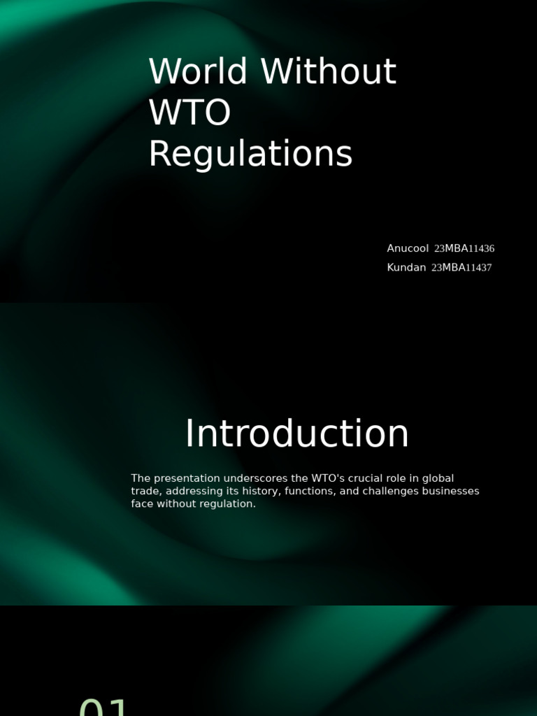 World Without WTO Regulations-1 | PDF