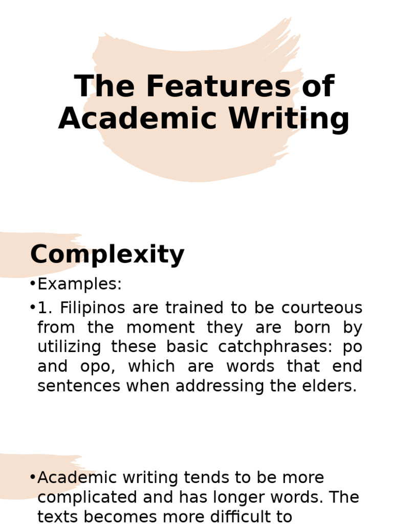 Key Features of Academic Writing | PDF | Linguistics