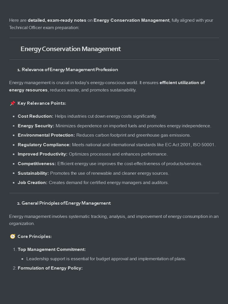 ?1. Energy Conservation Management | PDF | Energy Conservation ...