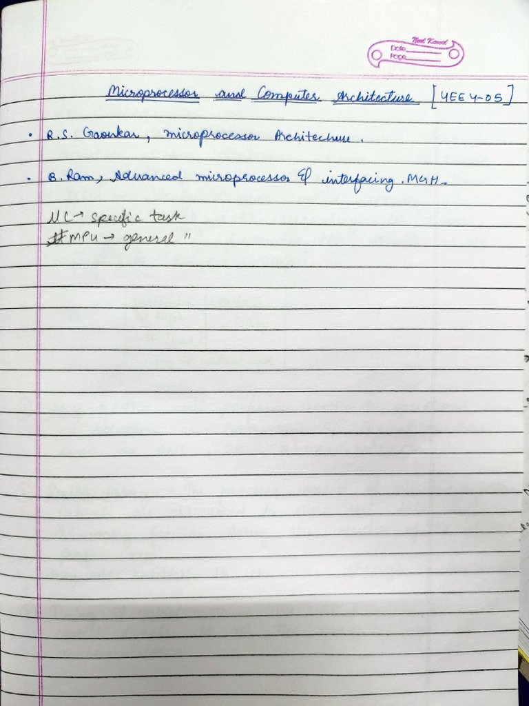 Microprocessor Notes | PDF