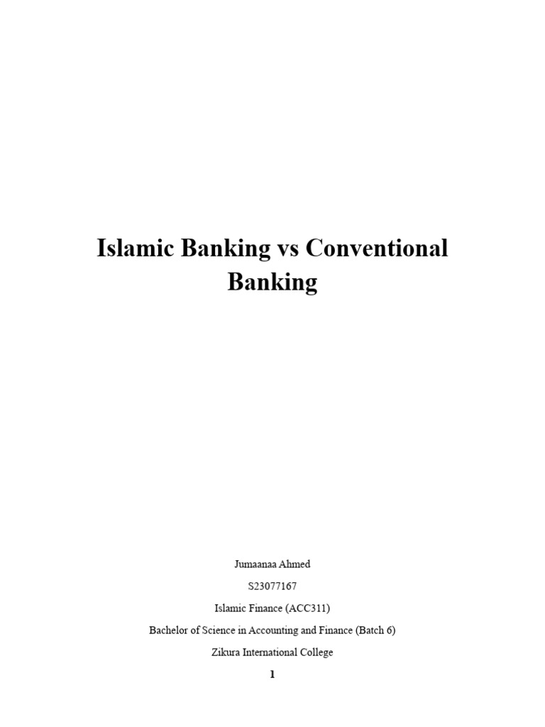 Islamic vs Conventional Banking Overview | PDF | Islamic Banking And ...